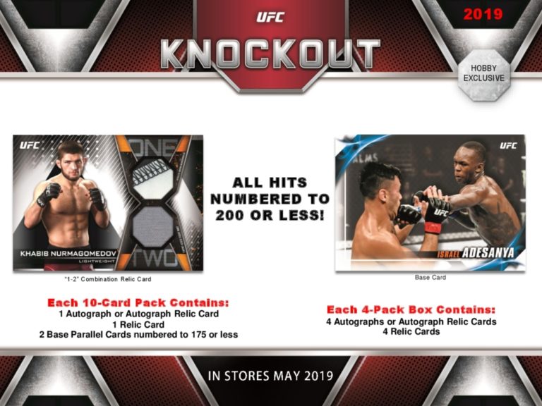 2019 TOPPS UFC KNOCKOUT | Trading Card Journal