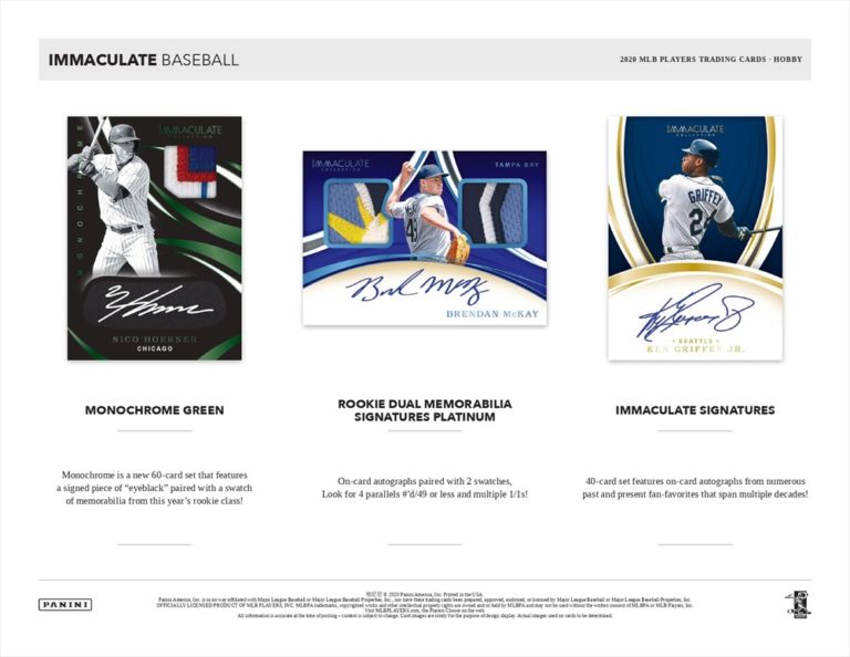 2020 PANINI IMMACULATE COLLECTION BASEBALL | Trading Card Journal