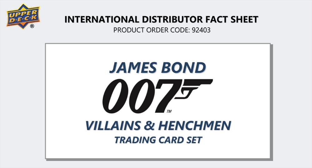 2020 UPPER DECK JAMES BOND 007 VILLAINS & HENCHMAN | Trading Card Journal