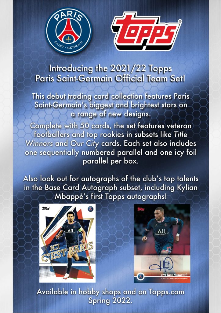 2021/22 TOPPS TEAM SET – Paris Saint-Germain HOBBY | Trading Card Journal
