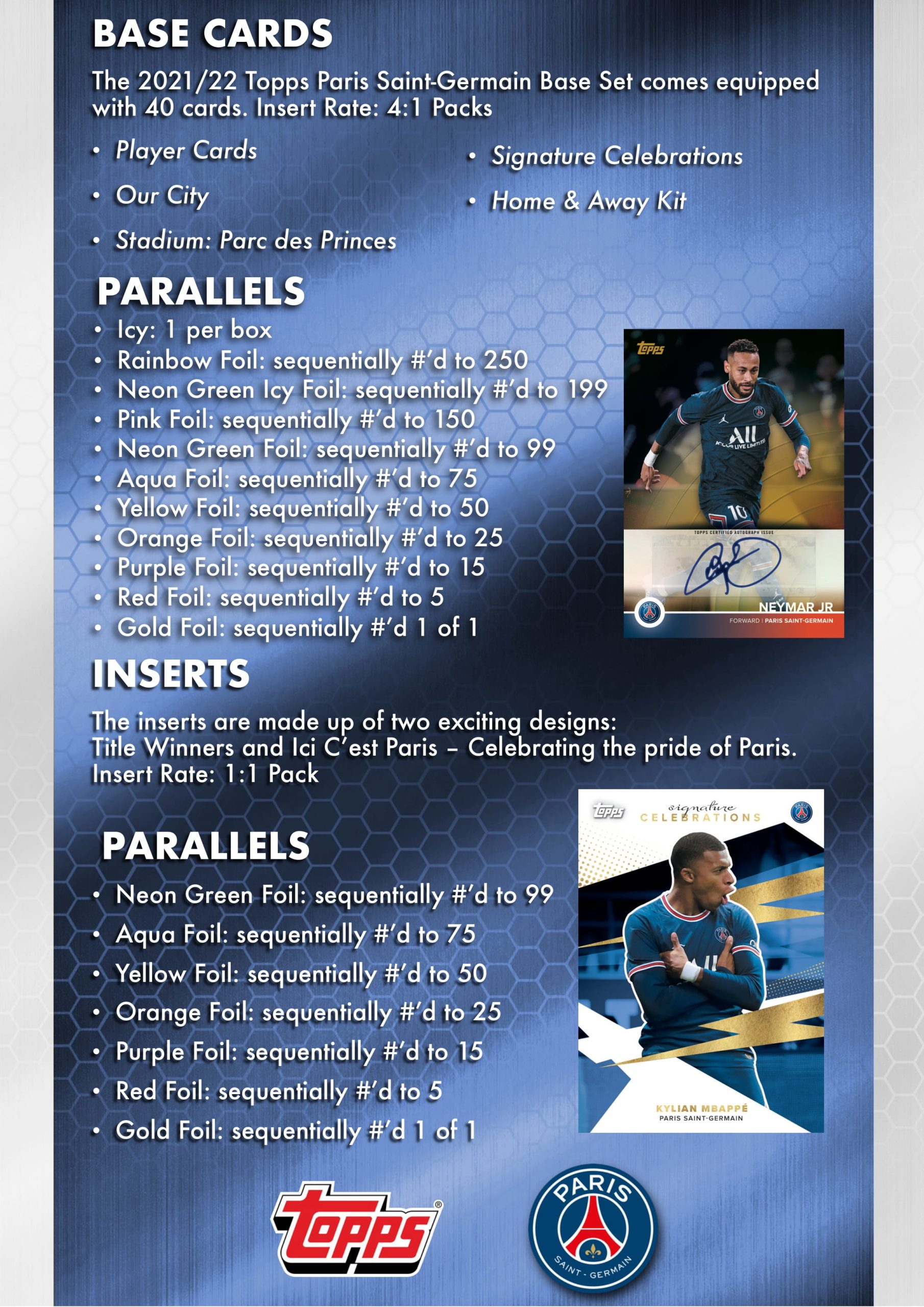 PSG 22 Team Set Sales Sheet-2 | Trading Card Journal
