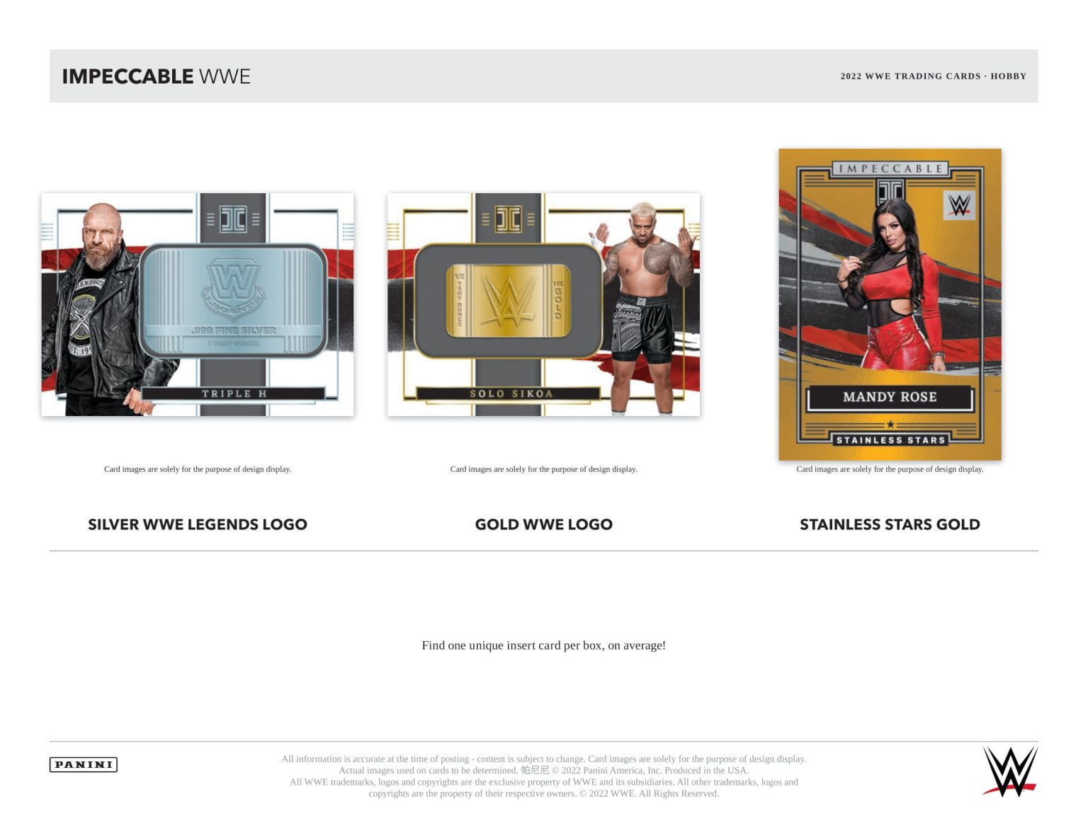 2022 PANINI IMPECCABLE WWE HOBBY【製品情報】 | Trading Card Journal