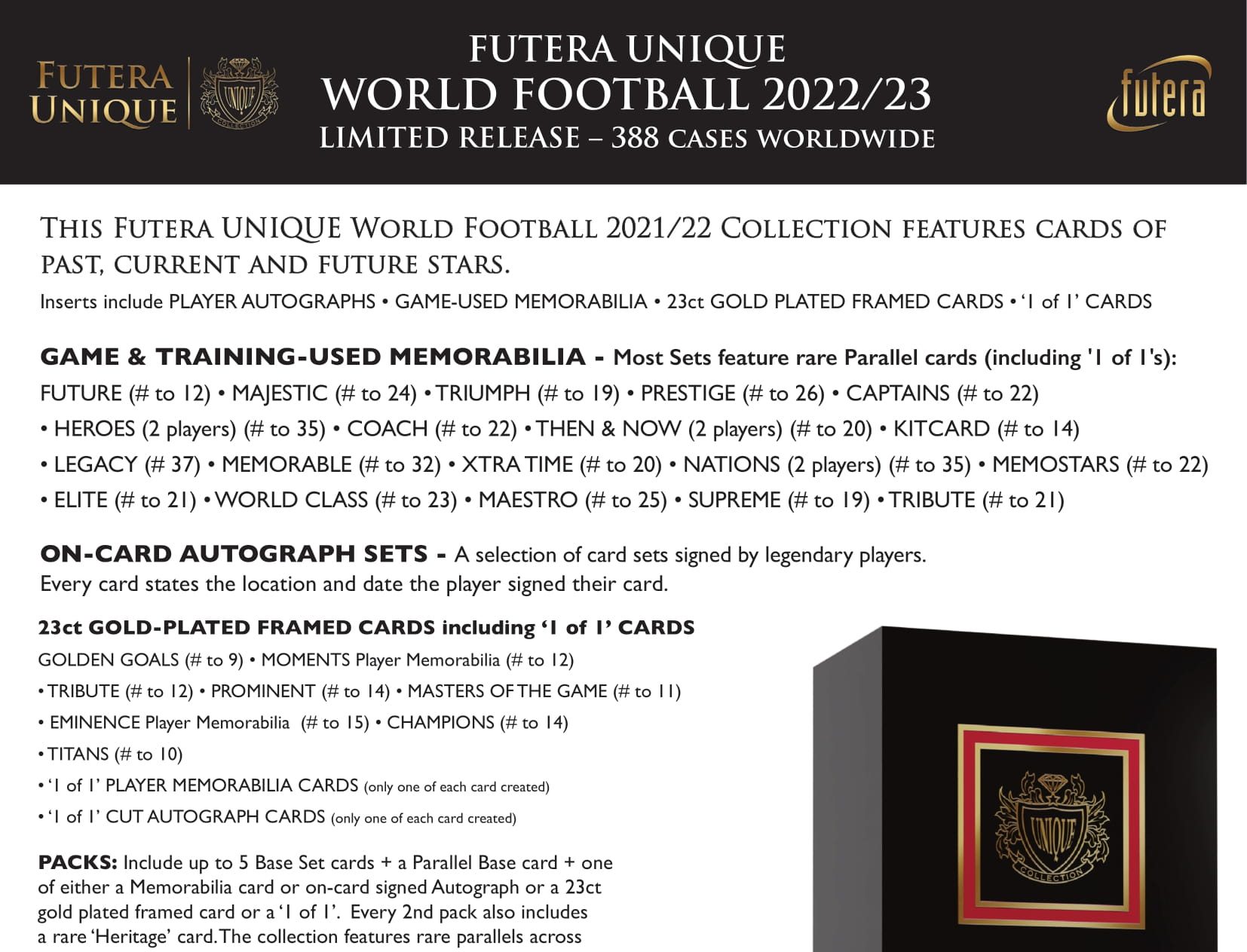 2022/23 FUTERA UNIQUE WORLD FOOTBALL HOBBY | Trading Card Journal