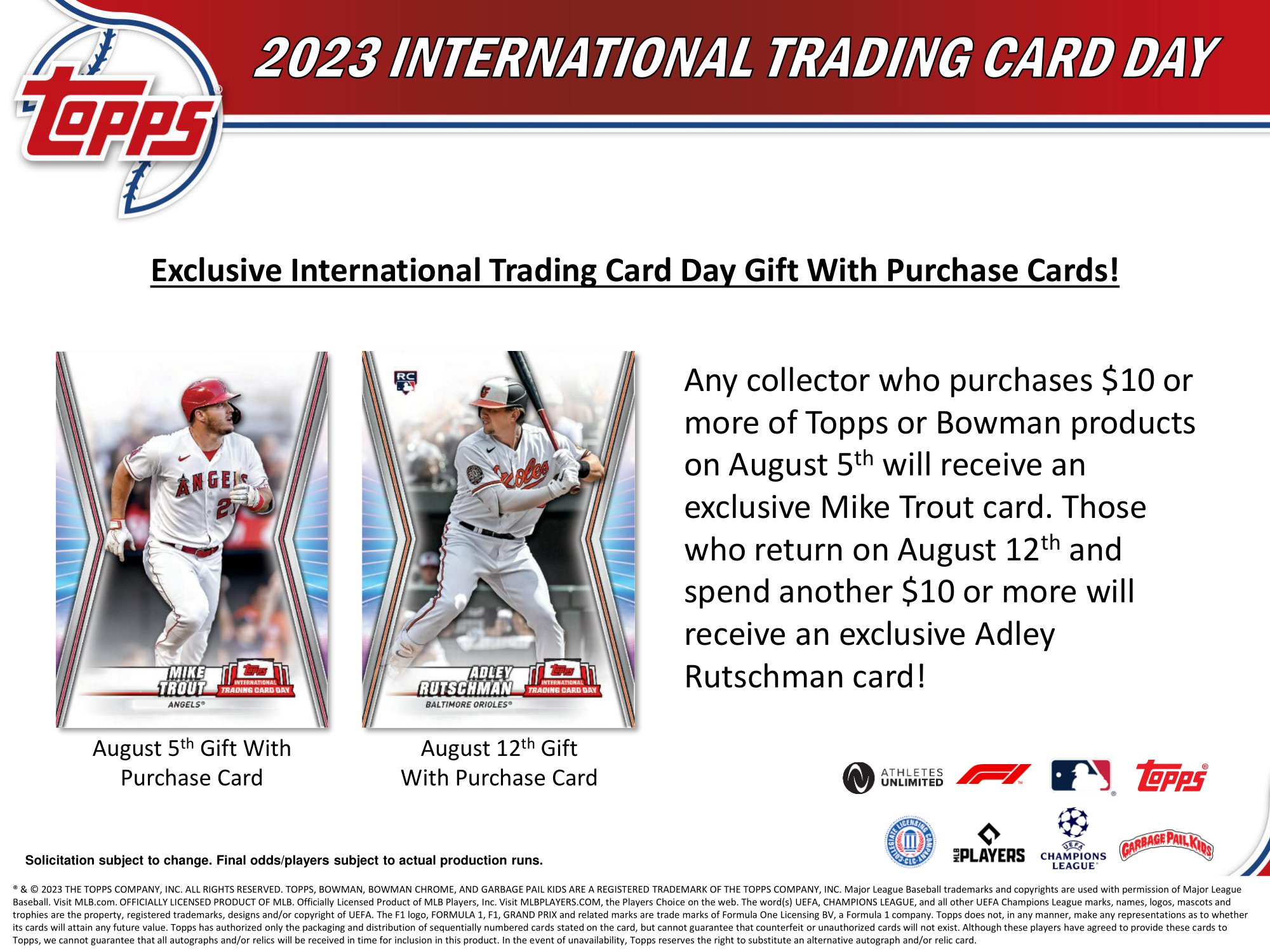 2023 TOPPS INTERNATIONAL TRADING CARD DAY【製品情報】 | Trading Card Journal