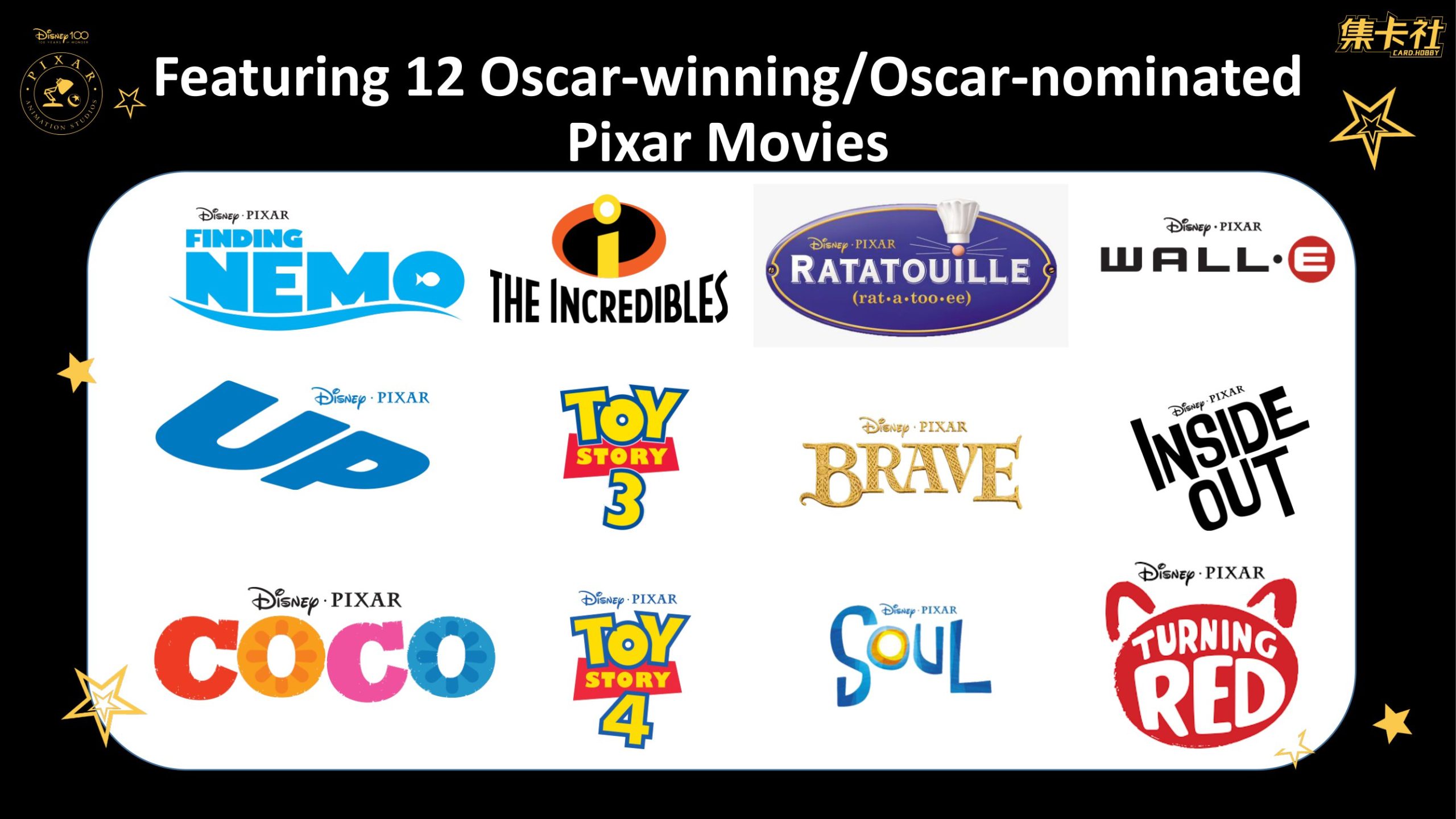 Pixar 37th Anniversary Oscar Honors Trading Card_v1_pat-07 | Trading ...