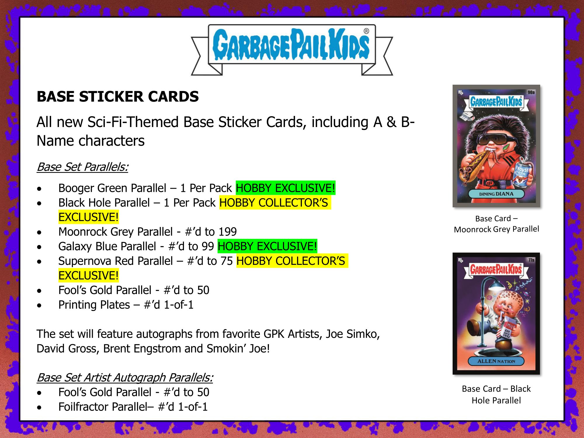 2023 GPK Series 2 Intergoolactic Mayhem Sell Sheet-2 | Trading Card Journal