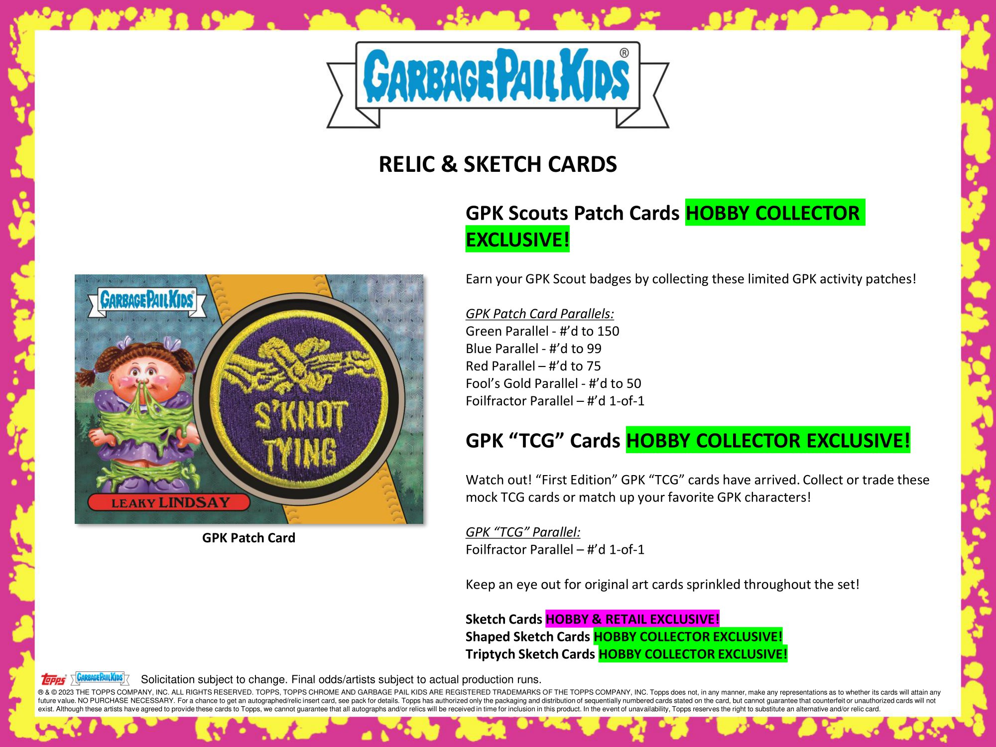 2024 GPK Series 1 – Hobby-4 | Trading Card Journal