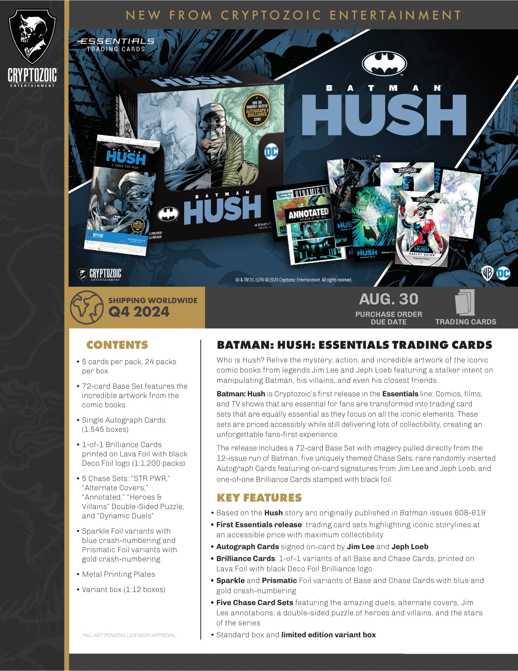 2024 CRYPTOZOIC BATMAN HUSH ESSENTIALS TRADING CARDS | Trading Card Journal