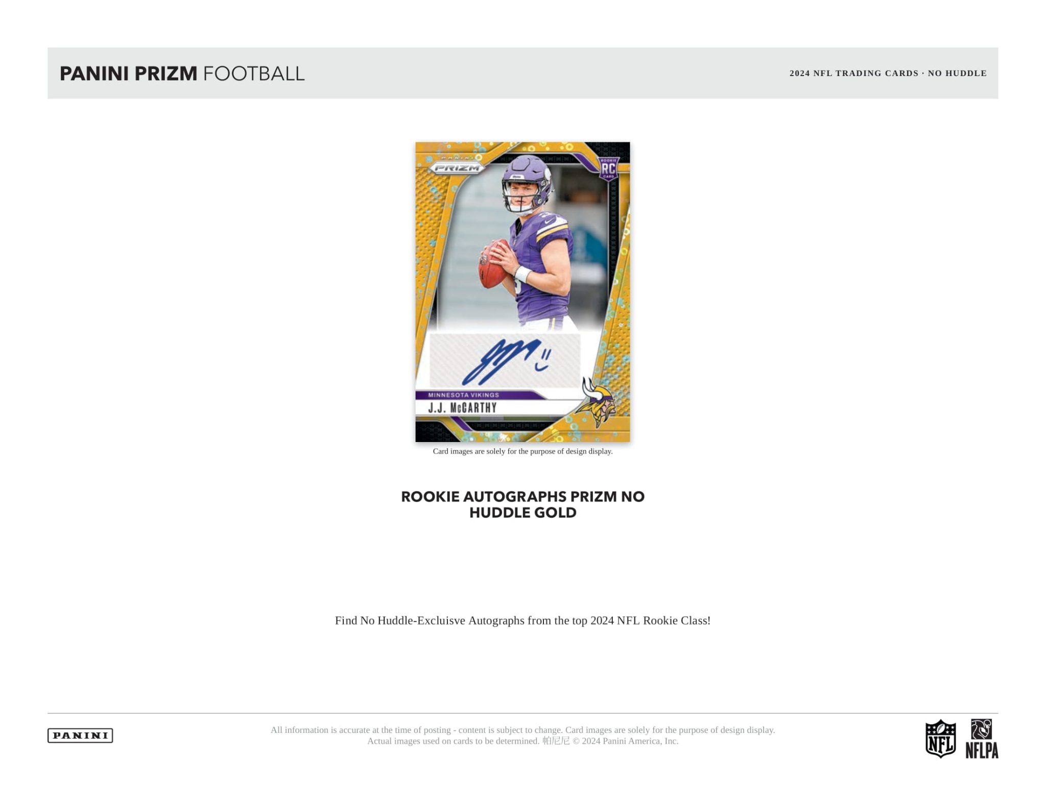 🏈 NFL 2024 PANINI PRIZM FOOTBALL NO HUDDLE【製品情報】 | Trading Card Journal