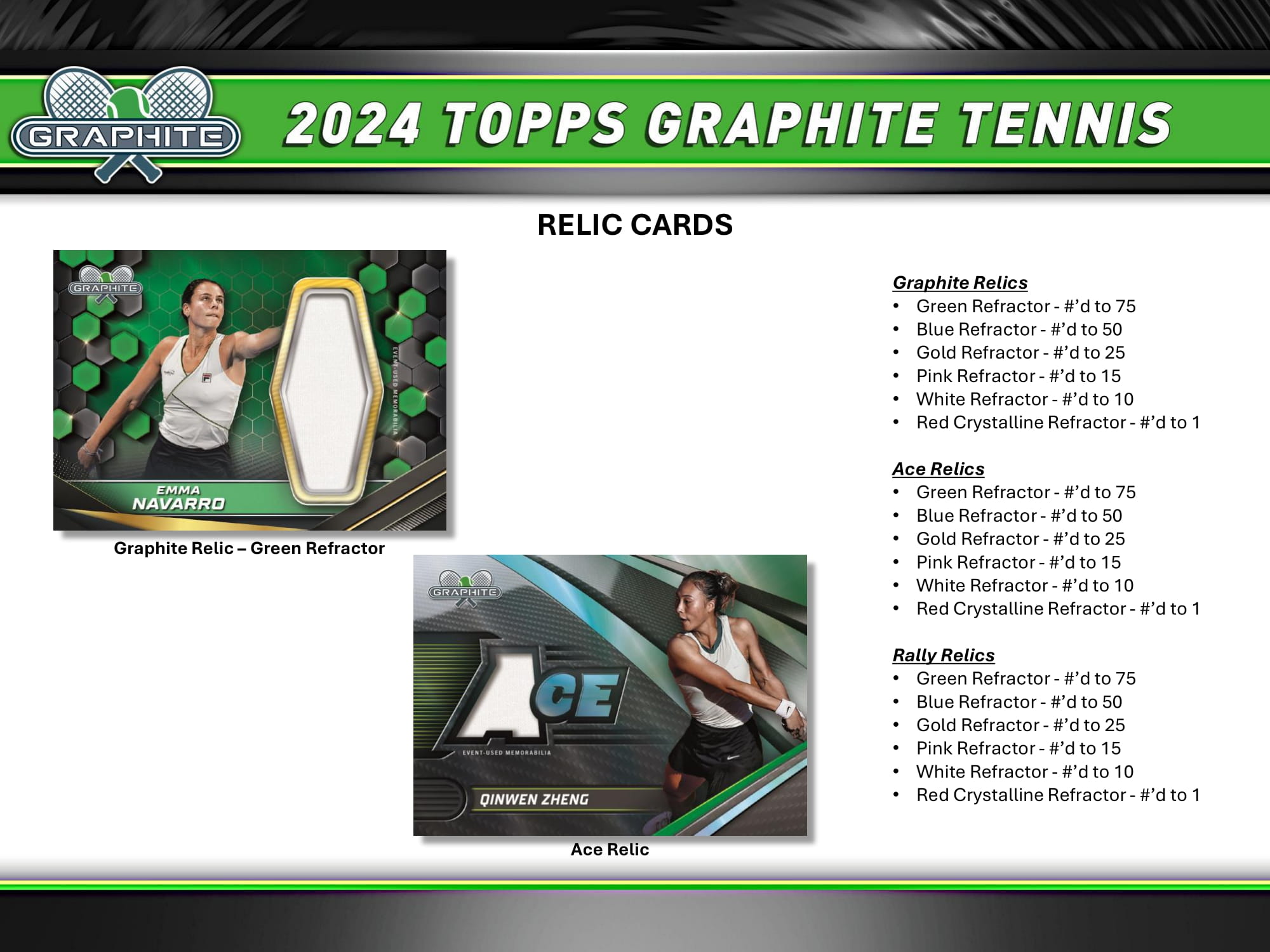 🎾 2024 TOPPS GRAPHITE TENNIS HOBBY【製品情報】 | Trading Card Journal