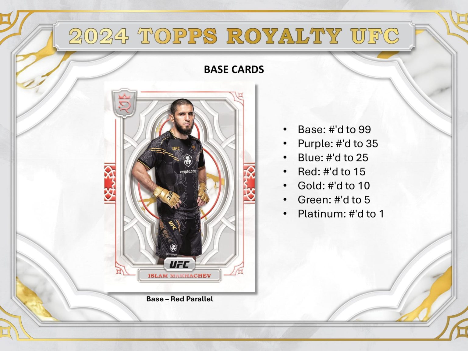 2024 TOPPS ROYALTY UFC HOBBY【製品情報】 | Trading Card Journal