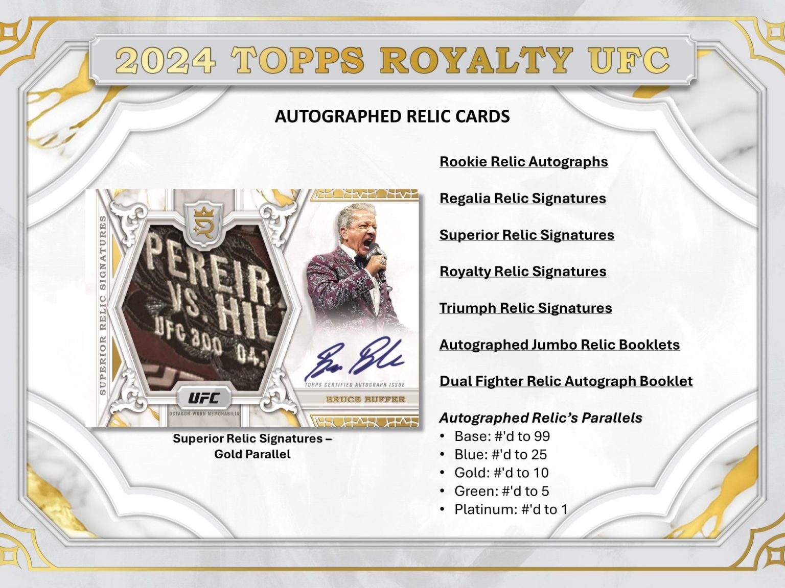 2024 TOPPS ROYALTY UFC HOBBY【製品情報】 | Trading Card Journal