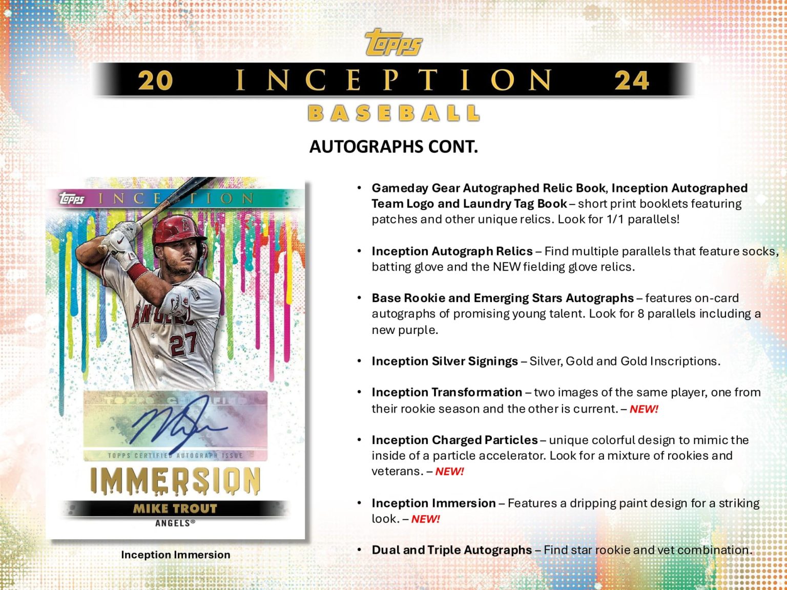 【製品情報】MLB 2024 TOPPS INCEPTION BASEBALL