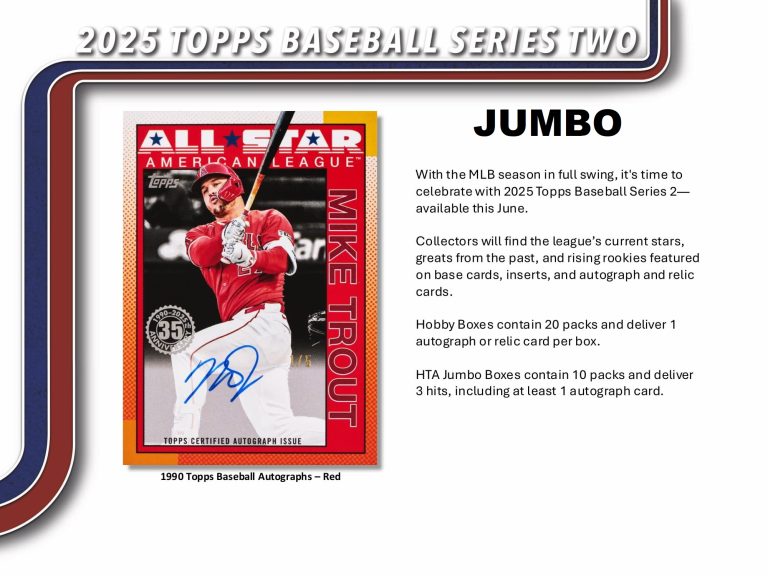 【製品情報】MLB 2025 TOPPS SERIES 2 BASEBALL JUMBO