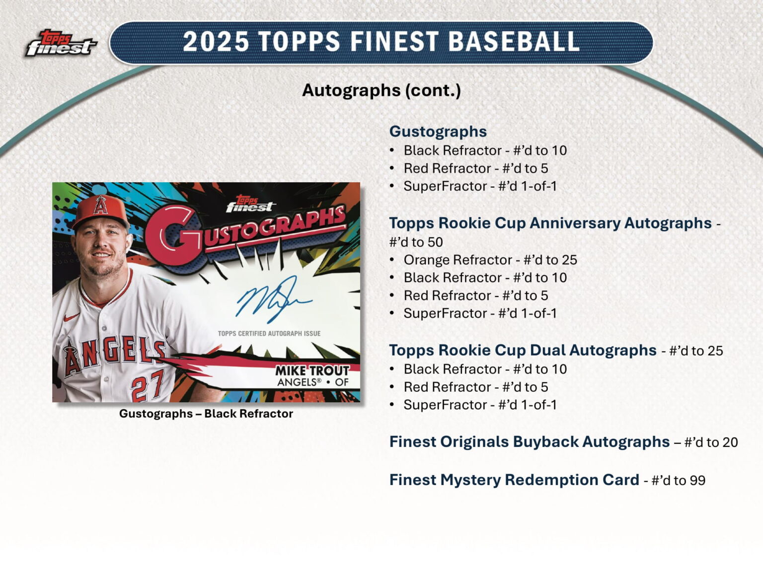 【製品情報】MLB 2025 TOPPS FINEST BASEBALL HOBBY