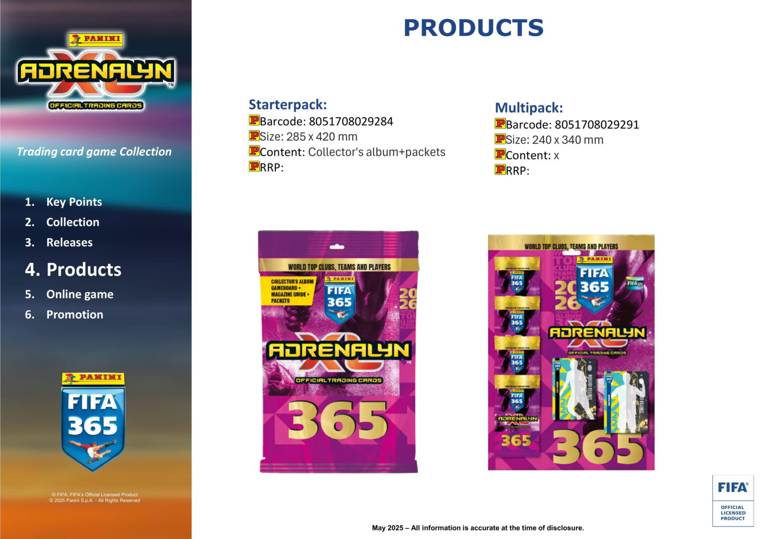 【製品情報】2026 PANINI FIFA 365 ADRENALYN XL STARTER PACK