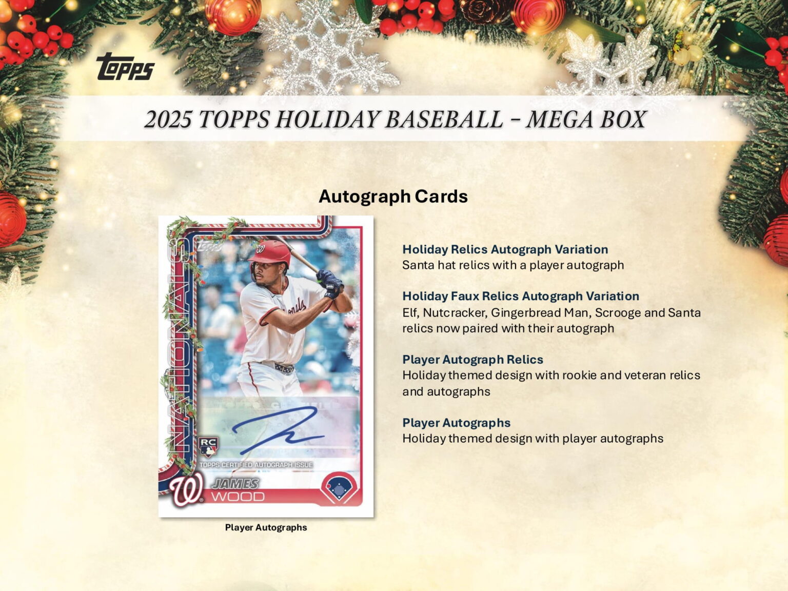 【製品情報】MLB 2025 TOPPS HOLIDAY BASEBALL MEGA BOX